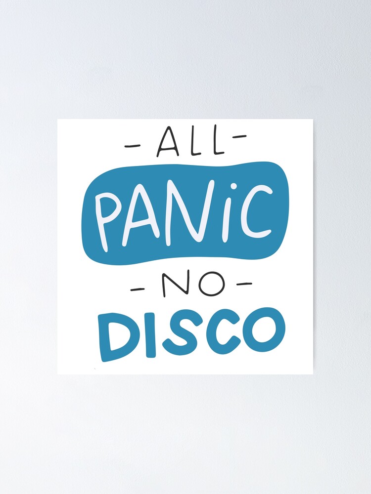 Póster «Etiqueta engomada de All Panic No Disco, ansiedad, etiqueta de ...