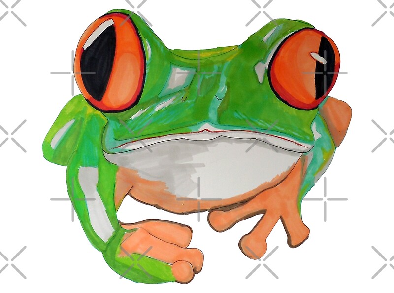 "Tree Frog - Marker Illustration" by BrittaniRose | Redbubble