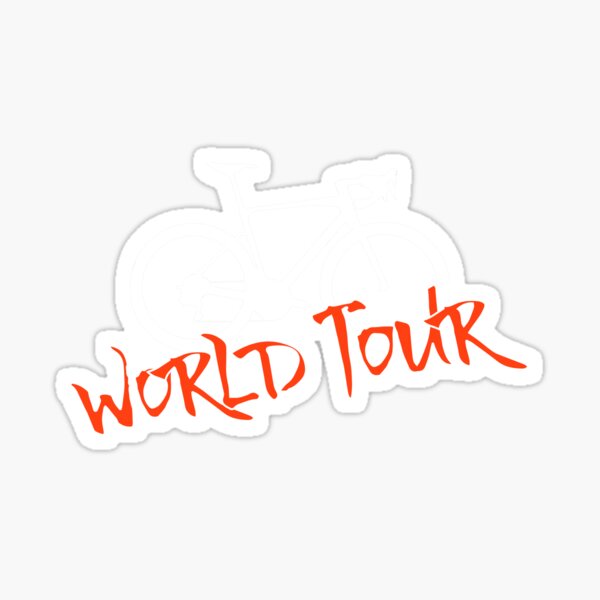 "Cycling World tour" Sticker by lazerwhirl | Redbubble