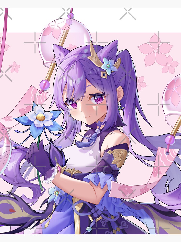"Keqing Genshin Impact Electro Vision Liyue" Sticker by shopdokidoki ...