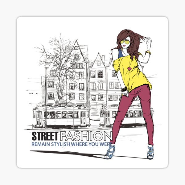 "Street Fashion" Sticker by traumfaenger | Redbubble