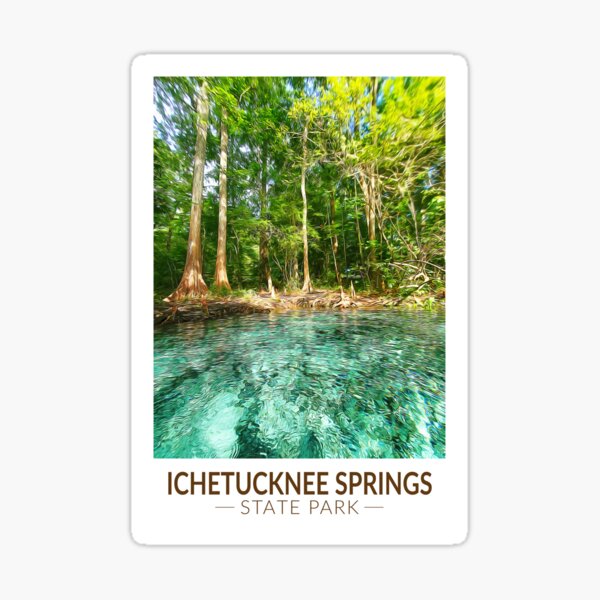 "Ichetucknee Springs State Park Florida Watercolor Vintage" Sticker for ...