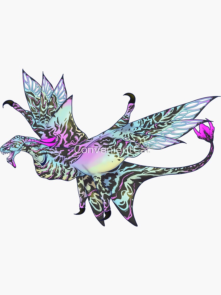 "Pandora Banshee Light Blue and Pink" Sticker for Sale by ConvenientCat ...