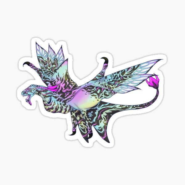 "Pandora Banshee Light Blue and Pink" Sticker for Sale by ConvenientCat ...