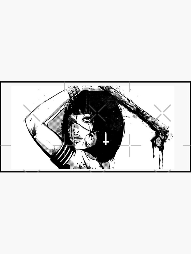 "Edgy Anime Girl " Sticker by PourElla | Redbubble