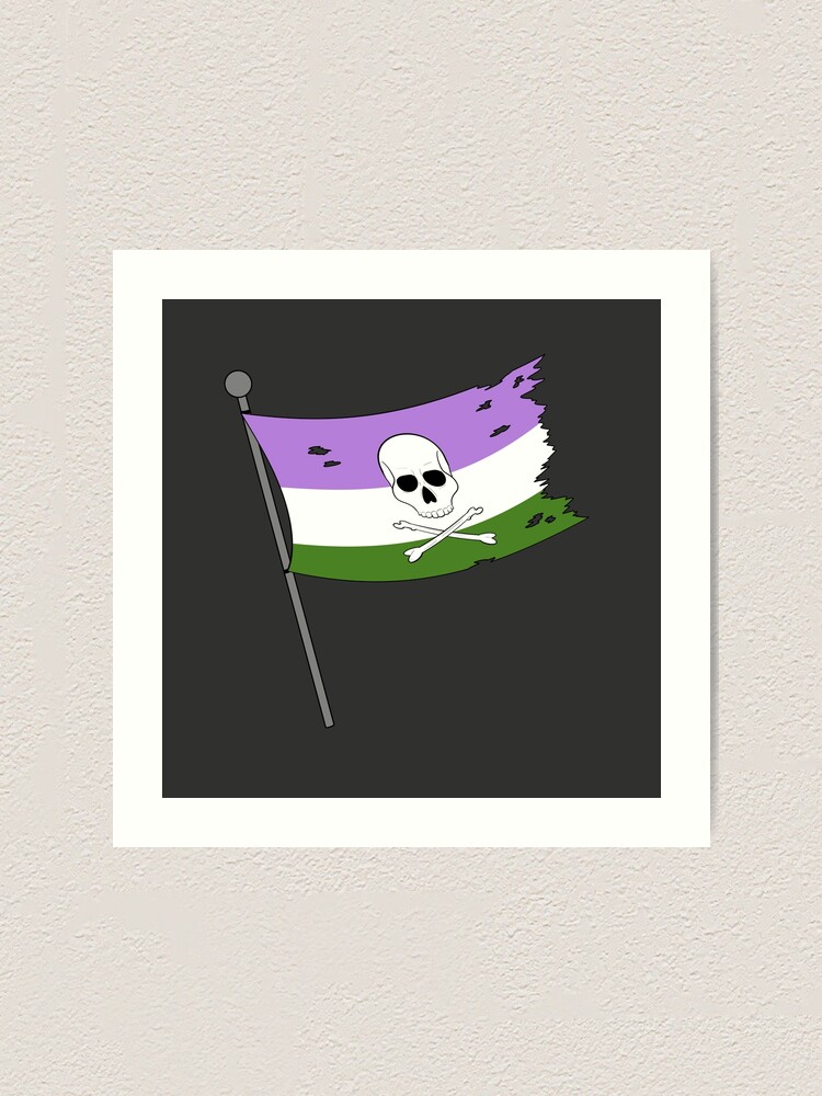"Pirate Pride Flag - Genderqueer" Art Print for Sale by Panicdote ...