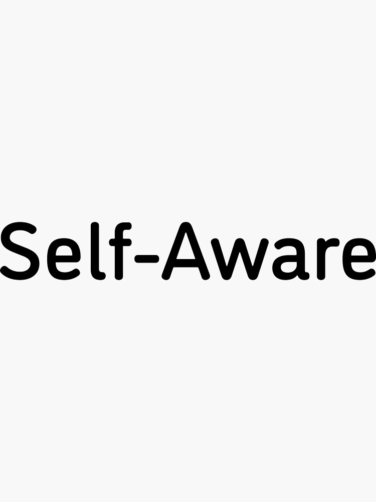 "Self Aware" Sticker by Press82 | Redbubble