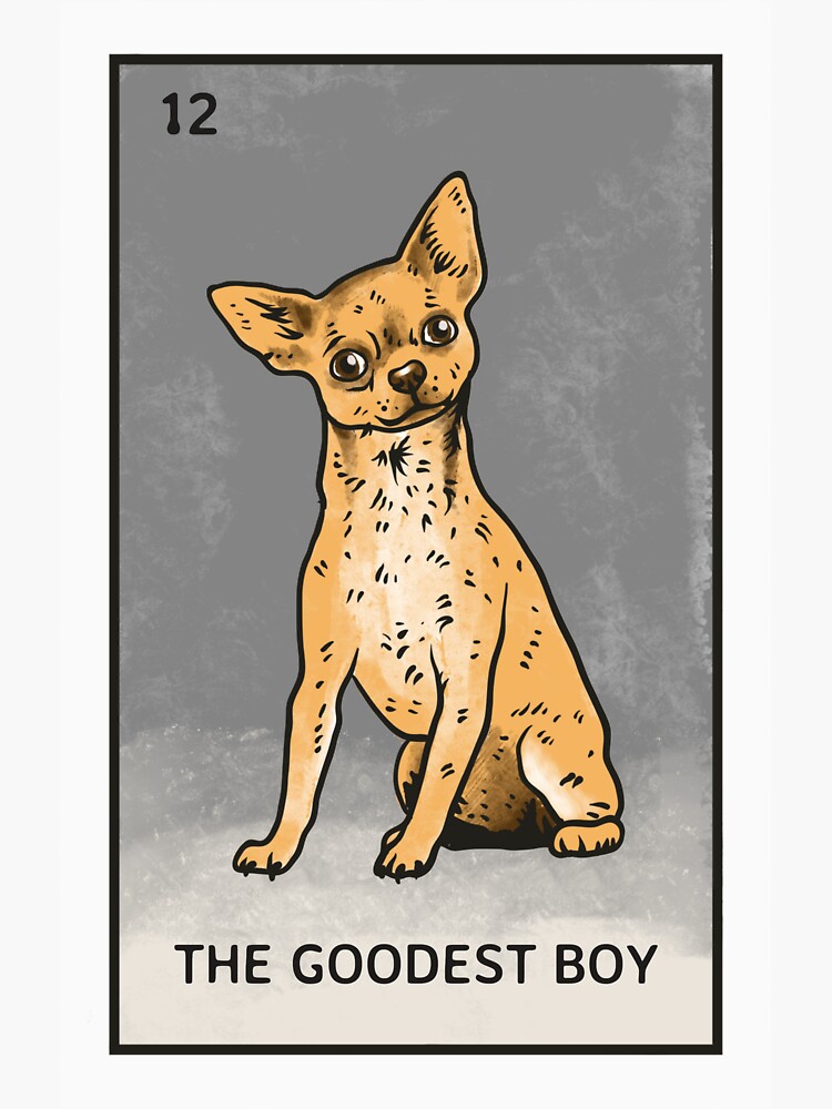 "The Goodest Boy Chihuahua Tarot Card" Sticker for Sale by ...
