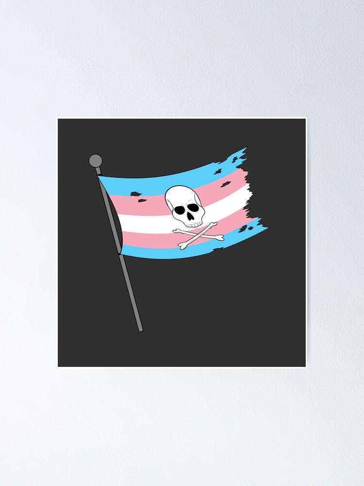 "Pirate Pride Flag - Transgender" Poster for Sale by Panicdote | Redbubble