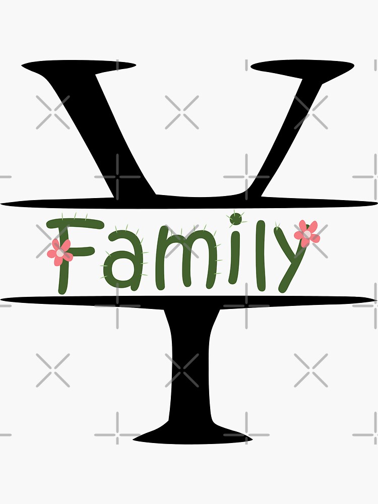 " Letter Y, Family monogram" Sticker for Sale by Fashionxj | Redbubble
