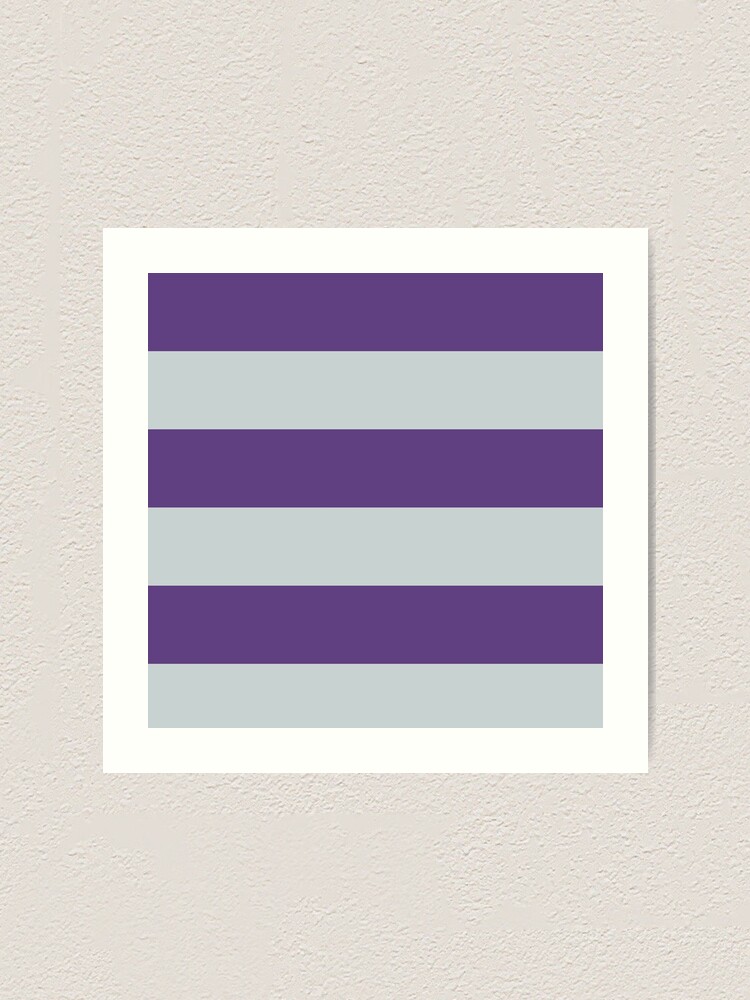 "Royal Purple and Chilling Ice Flow Colors in Horizontal Stripes" Art ...