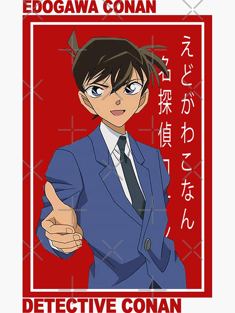 "CONAN EDOGAWA DETECTIVE CONAN" Sticker for Sale by artyyyyy | Redbubble