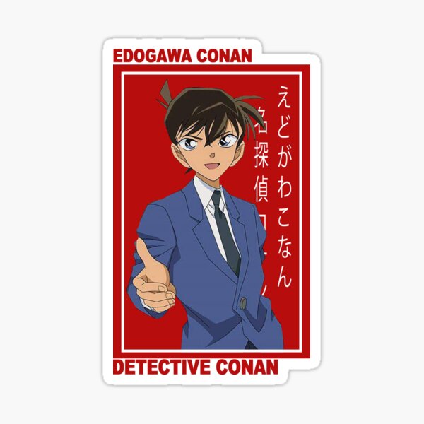 "CONAN EDOGAWA DETECTIVE CONAN" Sticker for Sale by artyyyyy | Redbubble