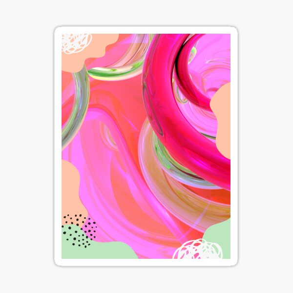 "Pink Moment" Sticker for Sale by Paintvalro | Redbubble