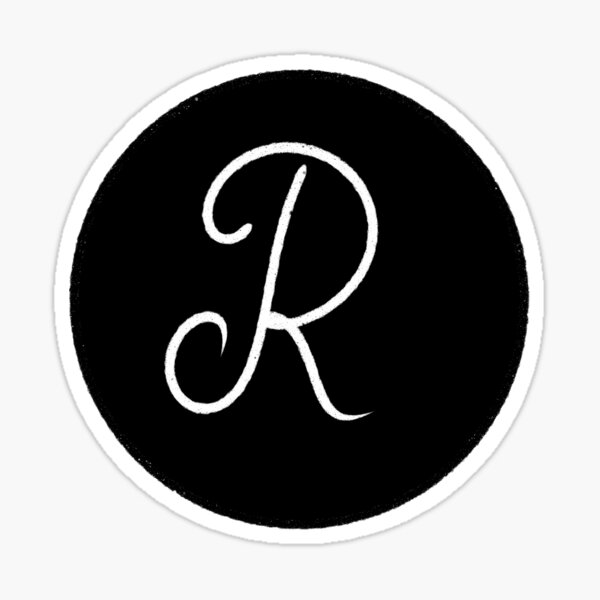 "Handwritten Initials, letter R sticker" Sticker for Sale by penandyarn ...