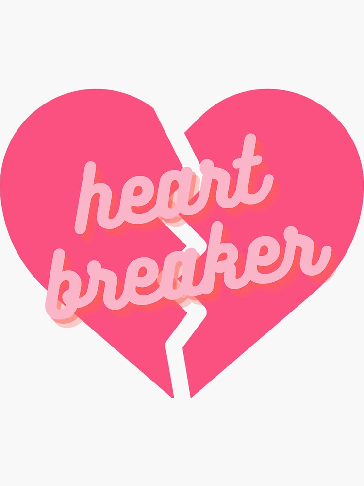 "heartbreaker" Sticker for Sale by coolstuffbyjay | Redbubble