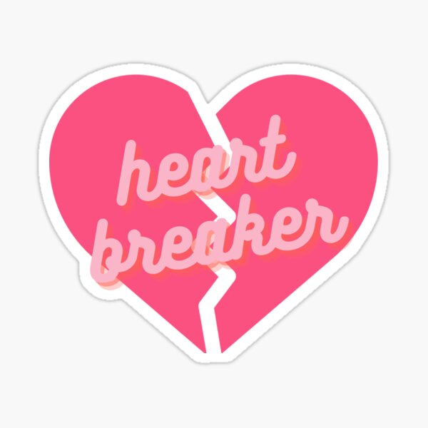 "heartbreaker" Sticker for Sale by coolstuffbyjay | Redbubble