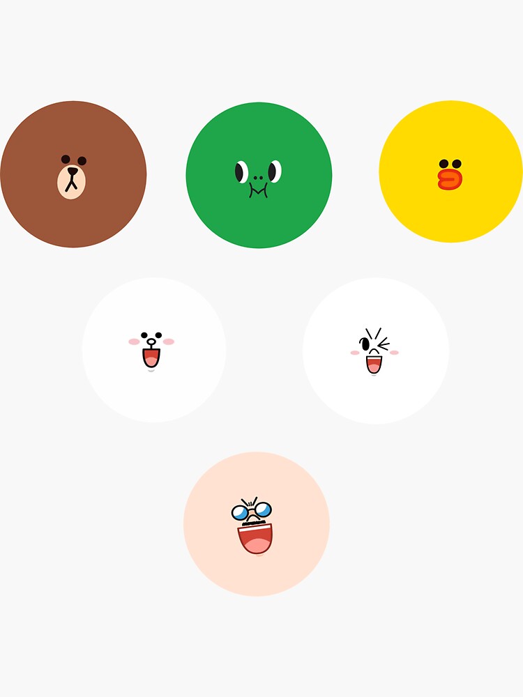 "line friends" Sticker for Sale by ZecoDono | Redbubble