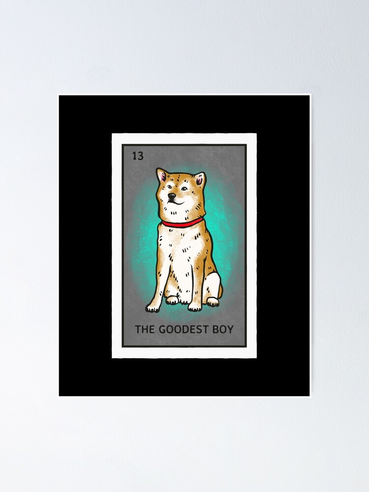 "The Goodest Boy Shiba Inu Tarot Card" Poster for Sale by ...