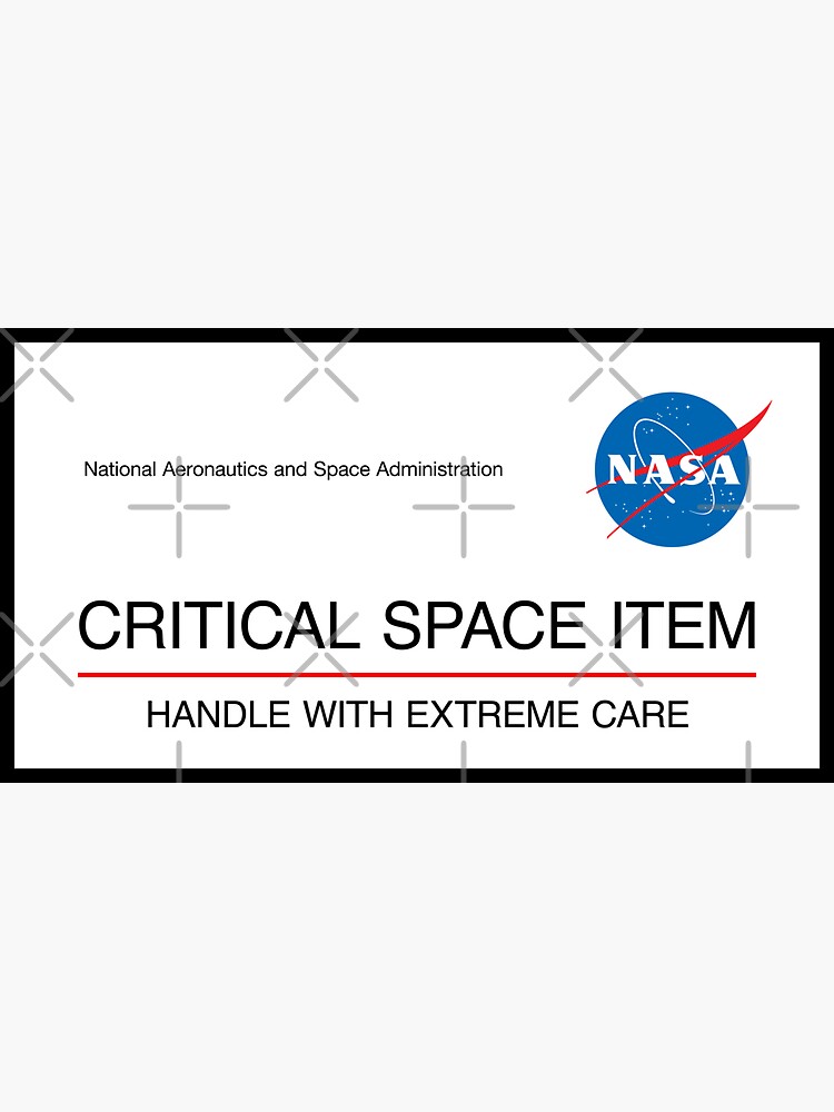 "NA­SA - Critical Space Item" Sticker by pasana | Redbubble