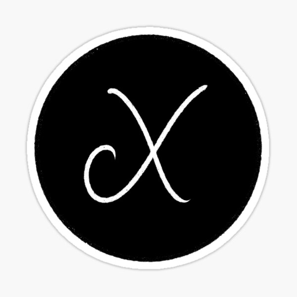 "Handwritten Initials, letter X sticker" Sticker for Sale by penandyarn ...