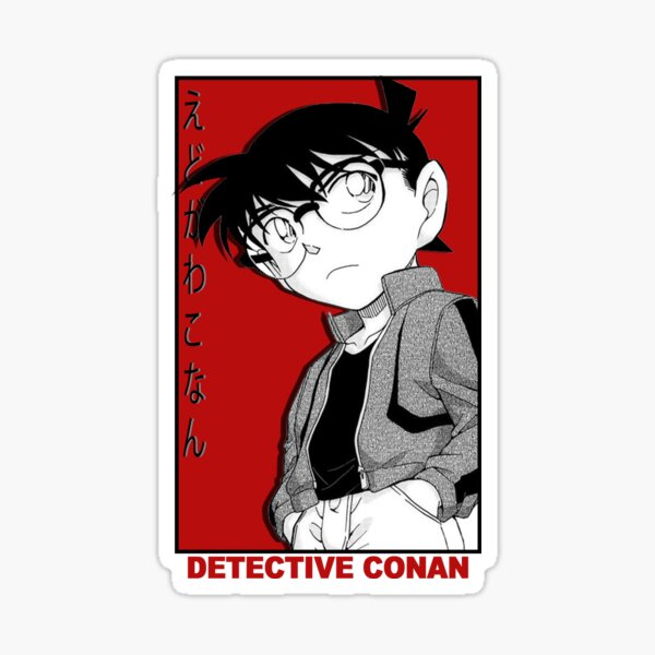 "CONAN EDOGAWA DETECTIVE CONAN" Sticker for Sale by artyyyyy | Redbubble