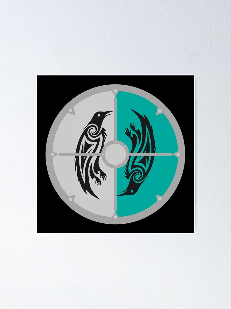 Póster «Escudo del clan del cuervo AC Valhalla» de ScarecrowDesign ...
