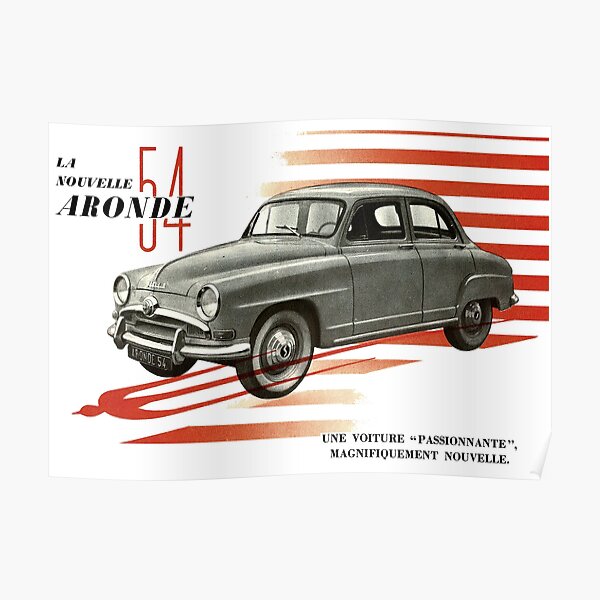 "SIMCA ARONDE - BROCHURE" Poster for Sale by ThrowbackM3 | Redbubble