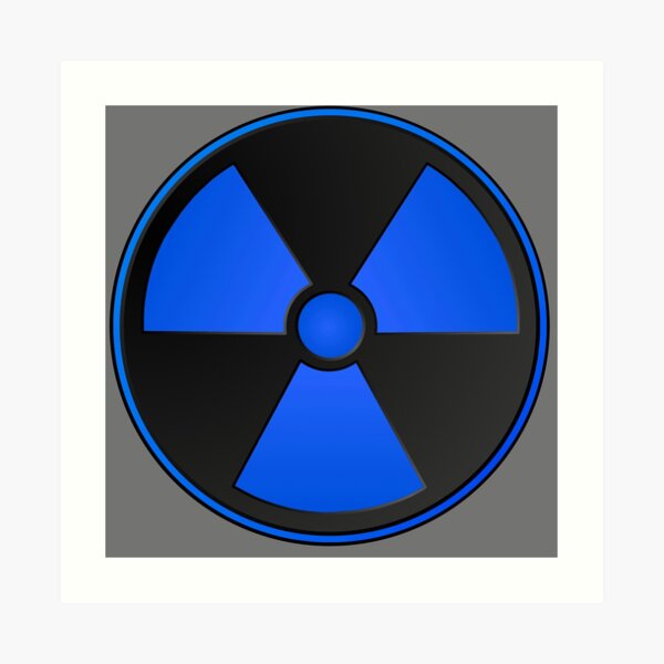 "Blue Radioactive Symbol" Art Print for Sale by AMagicalJourney | Redbubble