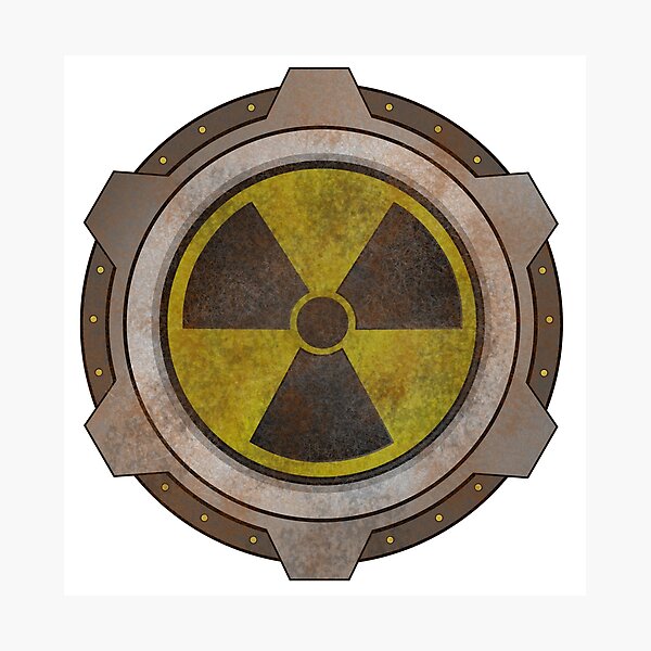 Lámina fotográfica «Símbolo radiactivo de Fallout - Vault Shelter Geek ...