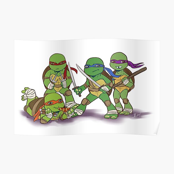 "Little Mutant Ninja Turtles" Poster by LadyMeggieMan | Redbubble