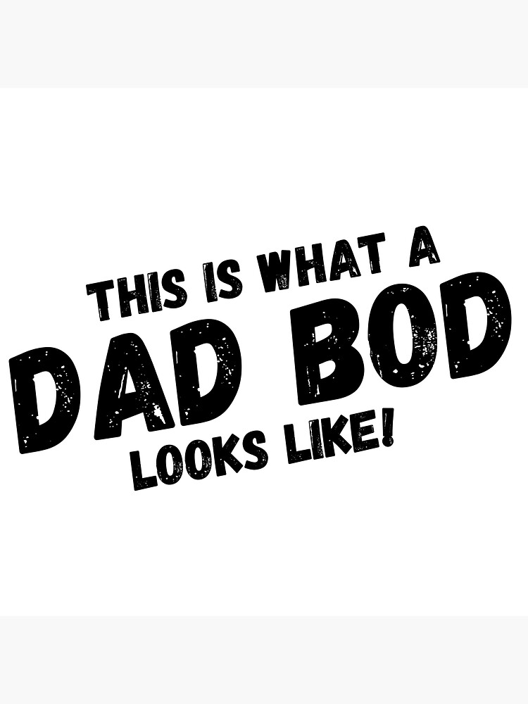 "Dad Bod - Black Lettering" Sticker for Sale by zachosz | Redbubble