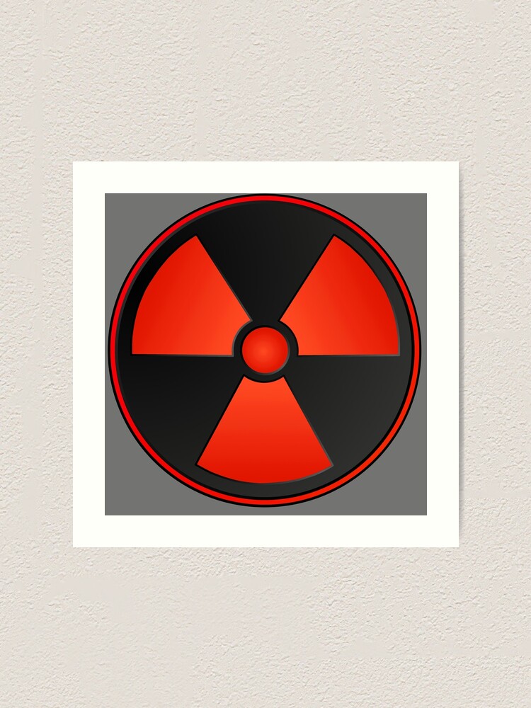 "Red Radioactive Symbol Science" Art Print by AMagicalJourney | Redbubble