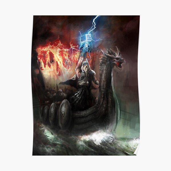 Home Décor Home & Living ocean Viking ship poster nordic print dragon ...