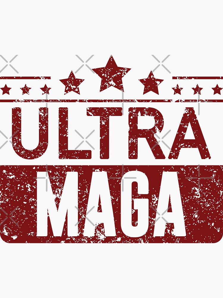 "Ultra MAGA" Sticker for Sale by PixelDesignRoad | Redbubble