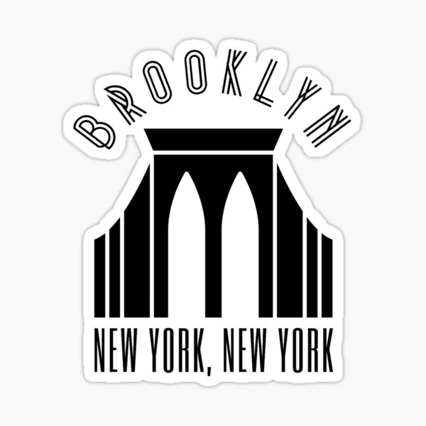 "Art Deco Brooklyn - Black - Retro Brooklyn / Vintage-Style Brooklyn ...
