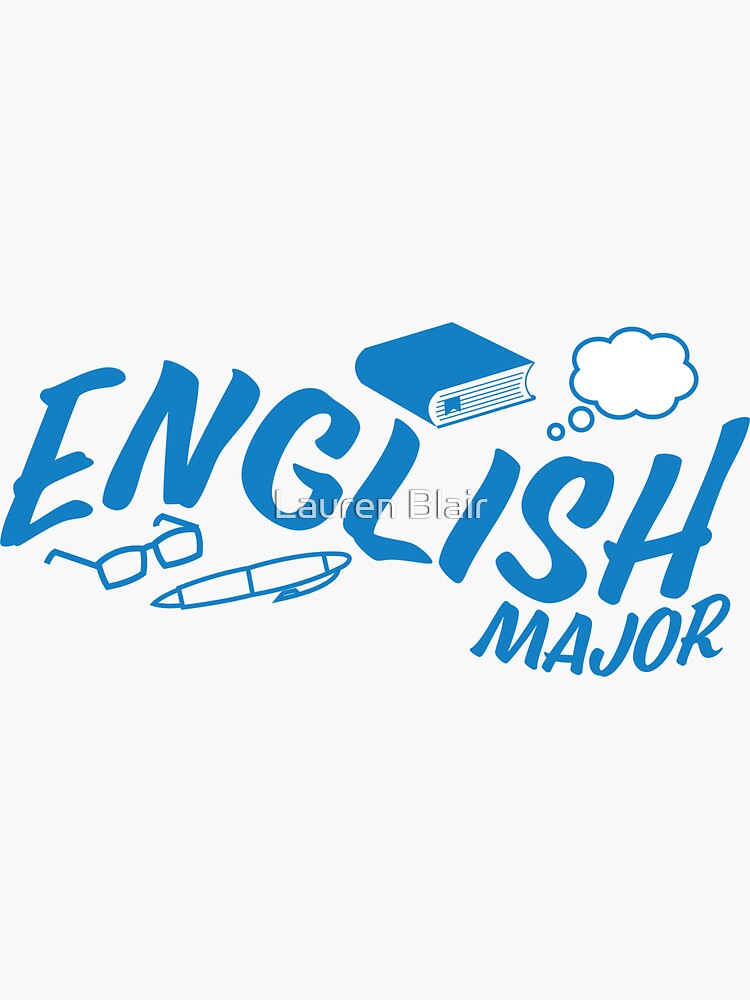 "english major merch" Sticker by laurenkblair | Redbubble