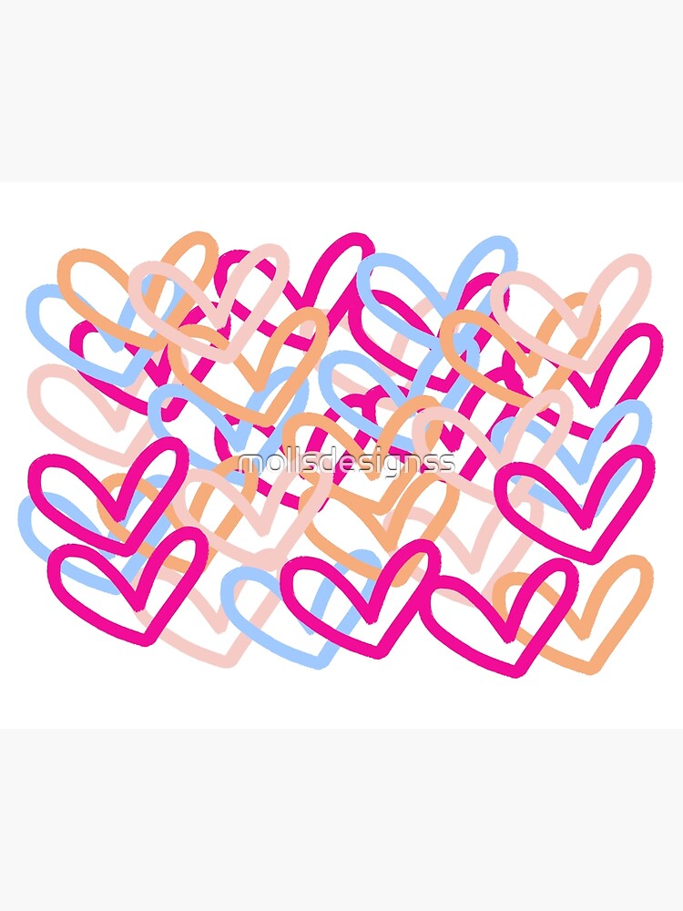 "Preppy heart abstract" Poster for Sale by mollsdesignss | Redbubble