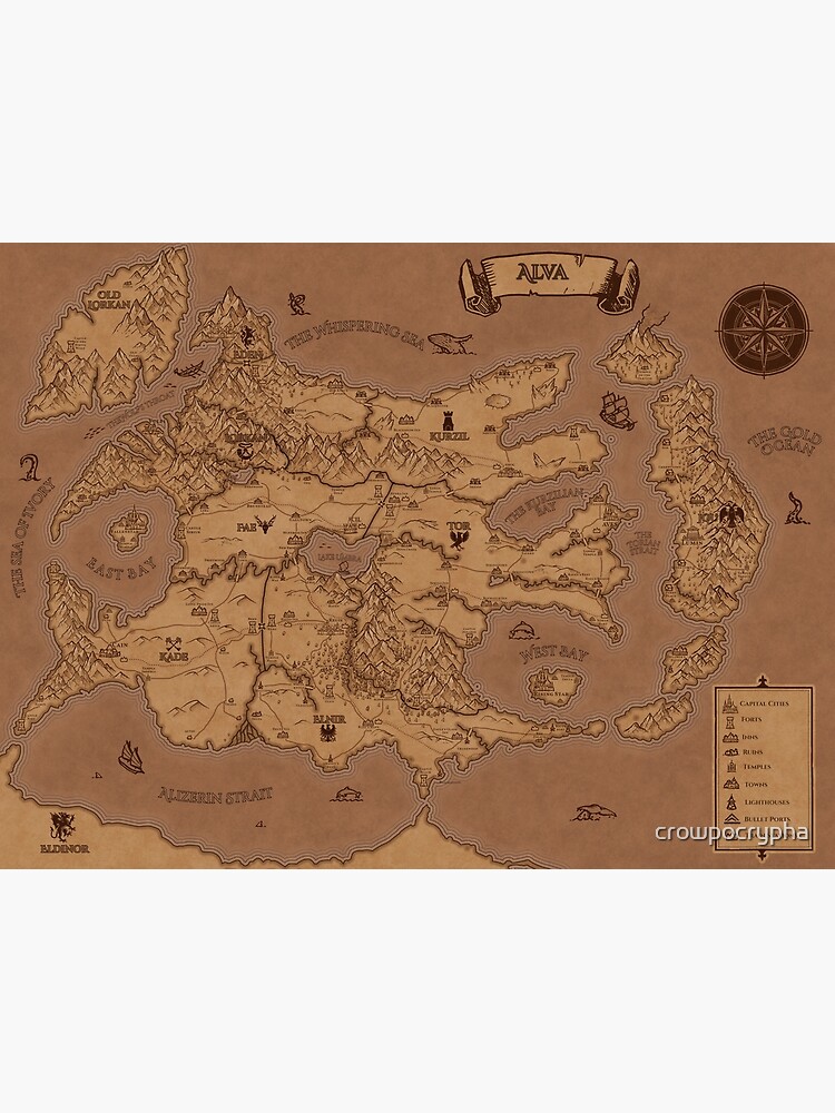 "Alva Map" Poster for Sale by crowpocrypha | Redbubble
