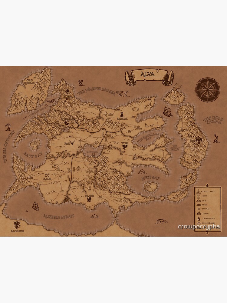 "Alva Map" Sticker for Sale by crowpocrypha | Redbubble