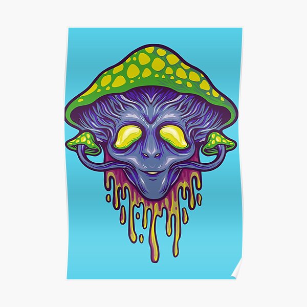 "Alien , Alien Mushroom , Alien" Poster for Sale by muggalerie | Redbubble