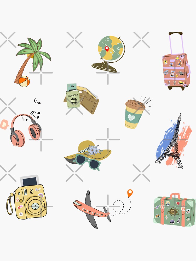 "Adventure Travel" Sticker for Sale by GiuliDeco | Redbubble