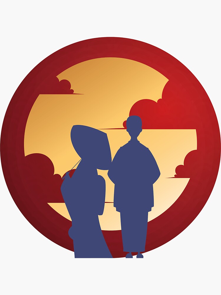 "Cute Couple Japanese Wife And Husband Kimono" Sticker by serindipitous ...