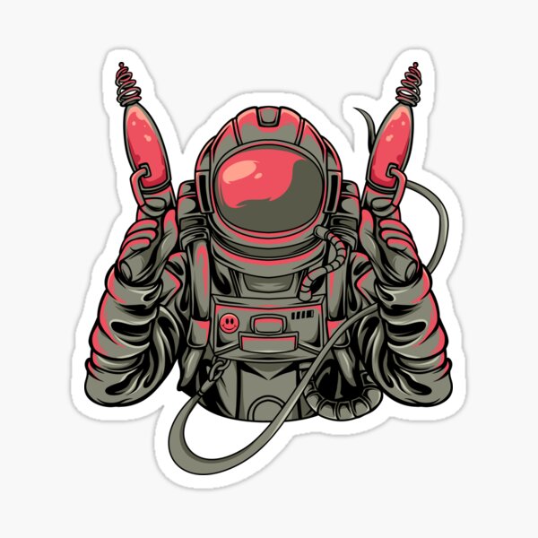 "Astronaut , Alien Hunter" Sticker for Sale by muggalerie | Redbubble
