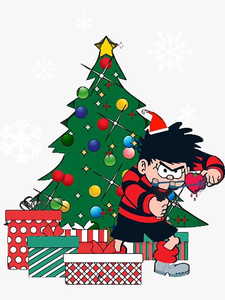 "Dennis The Menace Around The Christmas Tree " Sticker by ...