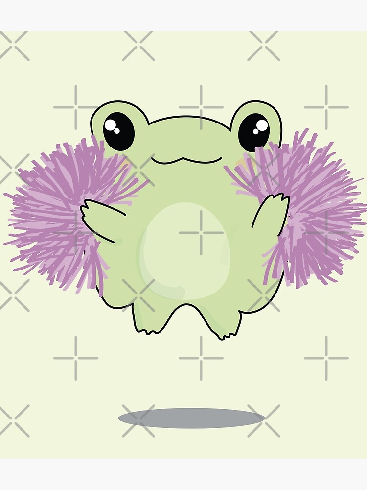 "Kawaii Frog Loves Cheer" Poster for Sale by Good-Find | Redbubble