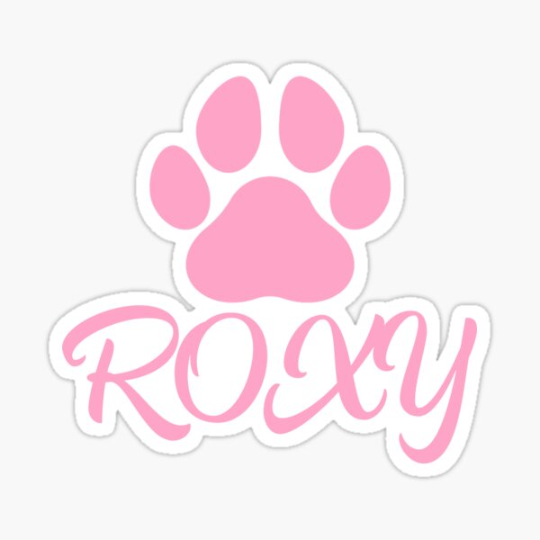 "Pink Dog Name Roxy " Sticker for Sale by Foofighter01 | Redbubble