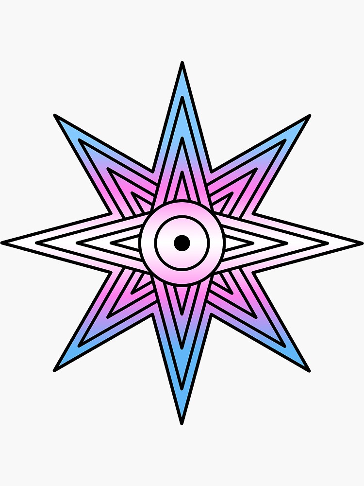 "Star of Inanna - Trans Pride" Sticker for Sale by LubedArt | Redbubble