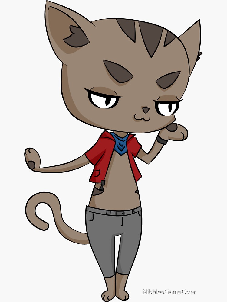 "Sass Cat" Sticker for Sale by NibblesGameOver | Redbubble