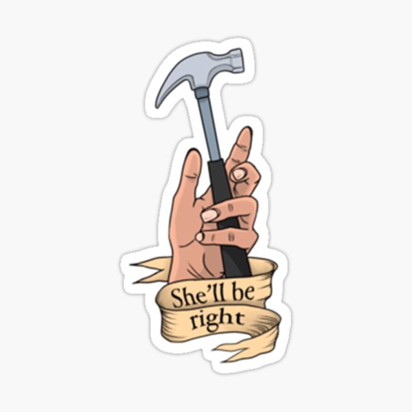 "Trusty Tradie" Sticker for Sale by Mvsspear | Redbubble